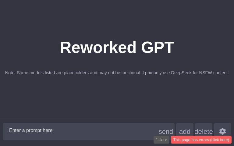 Reworked GPT ― Perchance Generator