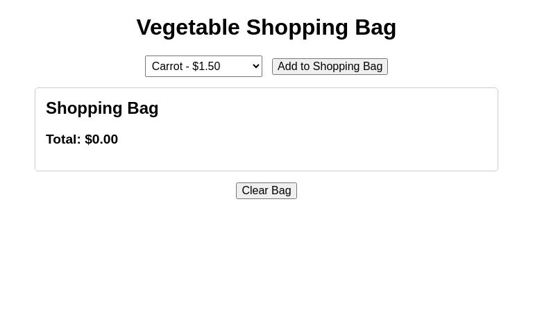 Vegetable Shopping Bag ― Perchance Generator