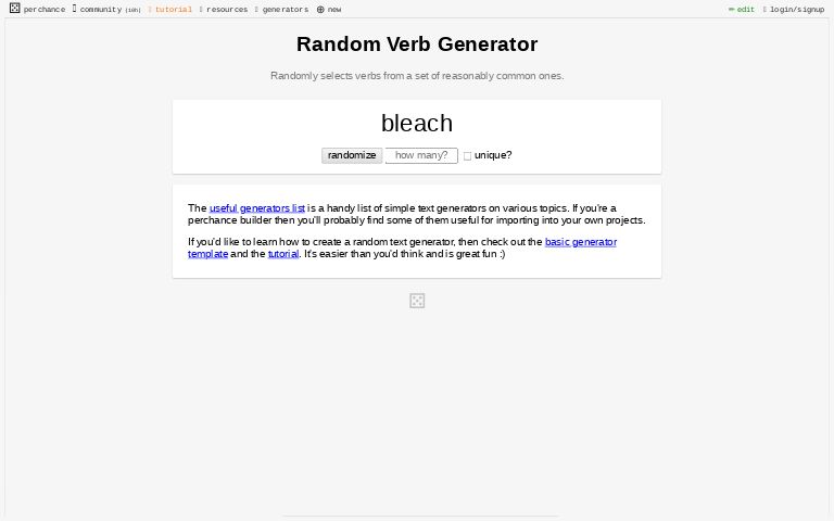 Random Verb Generator