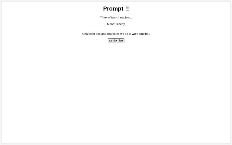 Prompt !! ― Perchance Generator