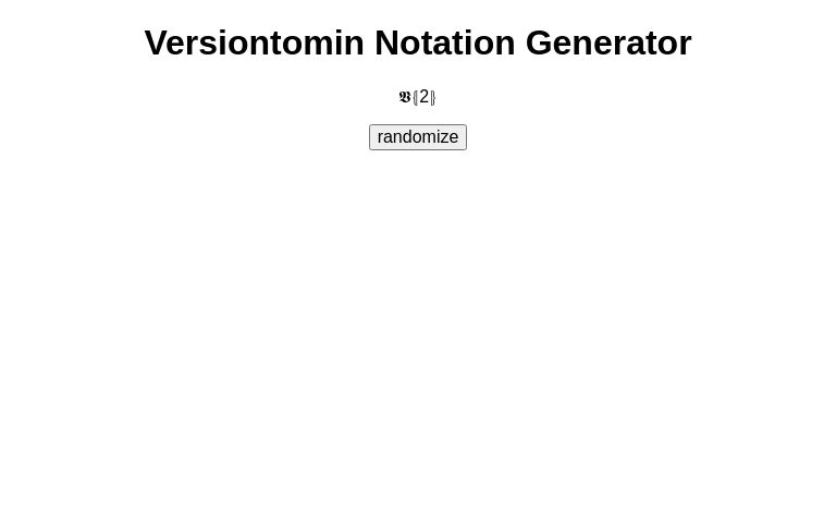 Versiontomin Notation Generator