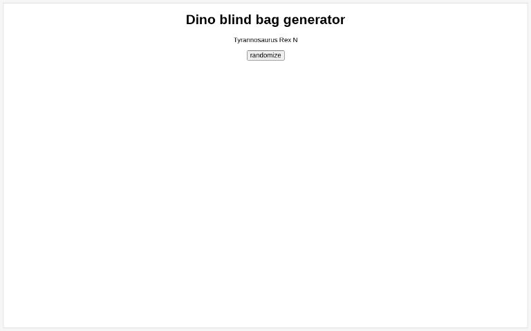 Dino blind bag generator