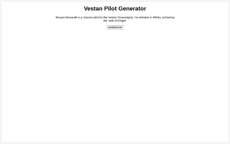 Vestan Pilot Generator