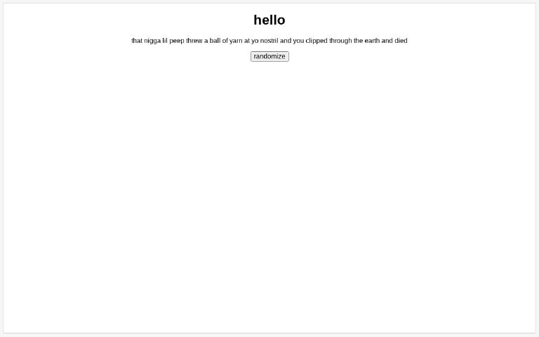 hello ― Perchance Generator