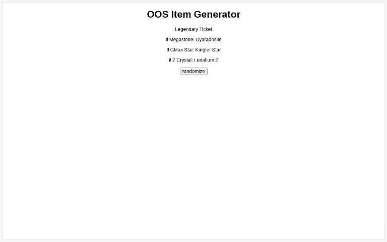 OOS Item Generator