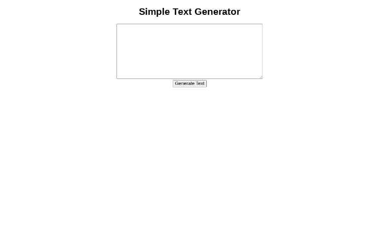 Simple Text Generator