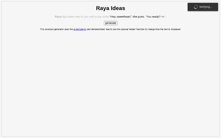 Raya Ideas ― Perchance Generator