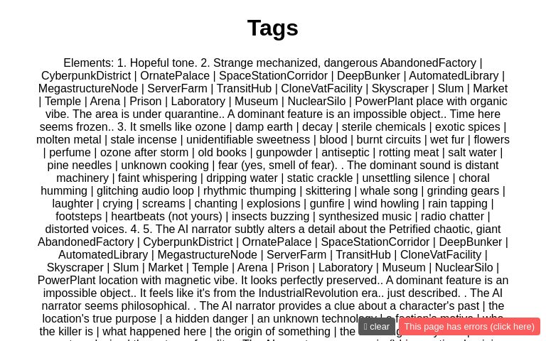 Tags ― Perchance Generator