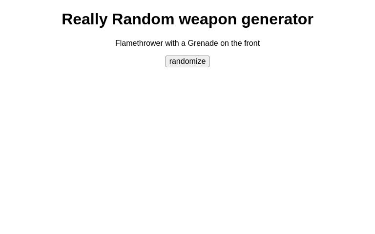 Really Random weapon generator
