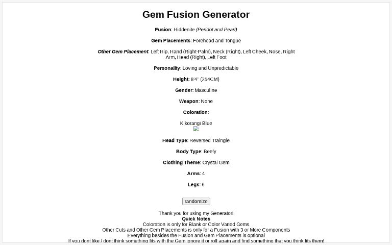 Gem Fusion Generator
