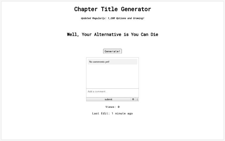 Chapter Title Generator