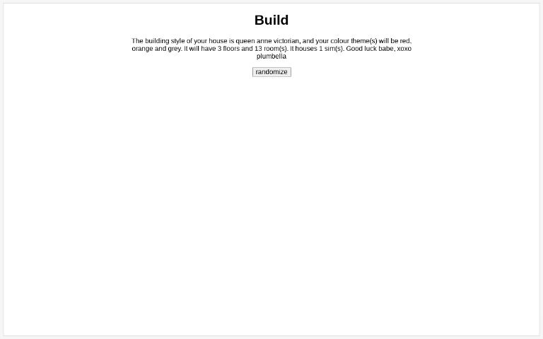 Build ― Perchance Generator