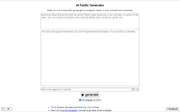 AI Fanfic Generator (free, unlimited, no sign-up)