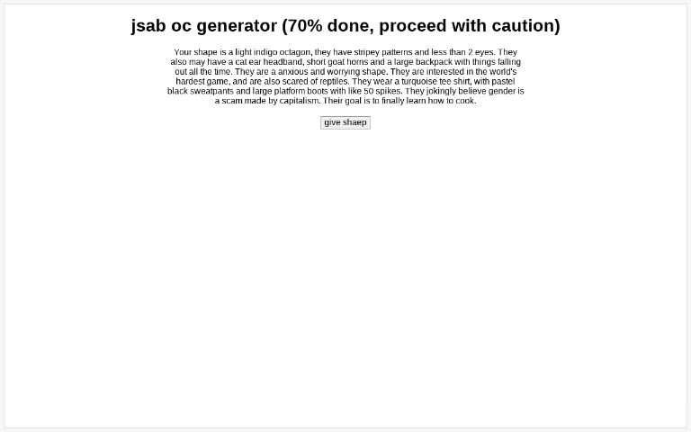 jsab oc generator (70% done, proceed with caution)