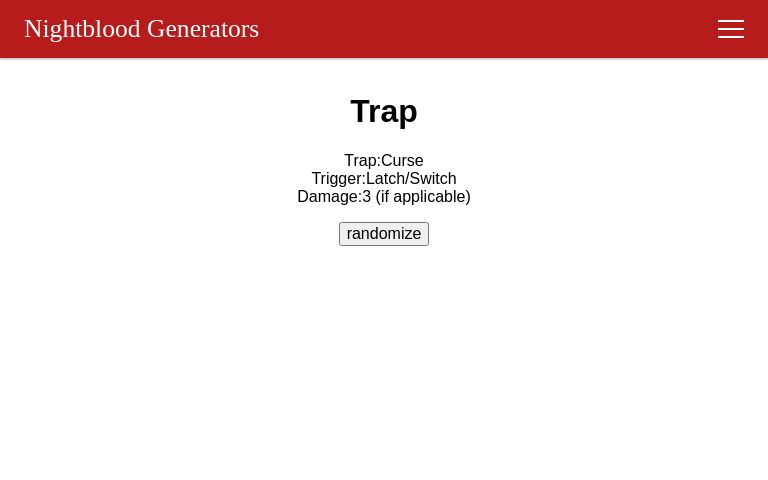 Trap ― Perchance Generator