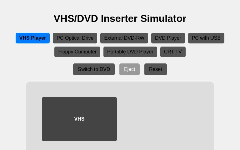 VHS/DVD Inserter Simulator ― Perchance Generator