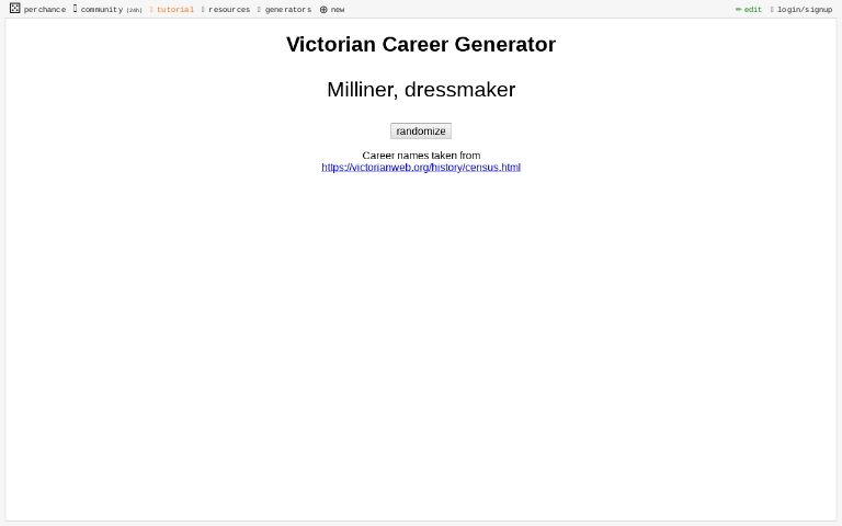 Victorian Career Generator