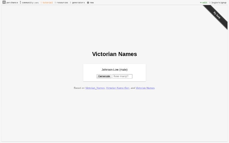 Victorian Names ― Perchance Generator