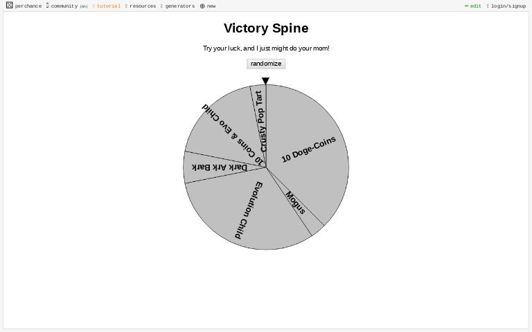 Victory Spine ― Perchance Generator