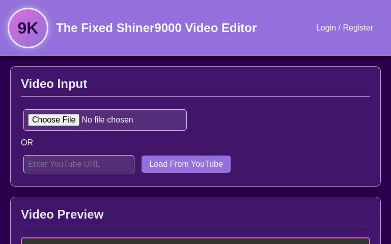 Video Input ― Perchance Generator