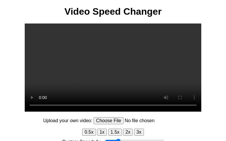 Video Speed Changer ― Perchance Generator