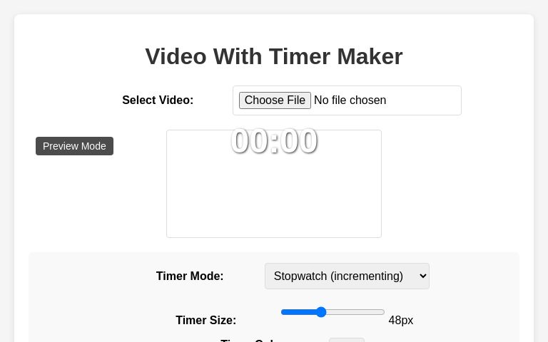 Video With Timer Maker ― Perchance Generator