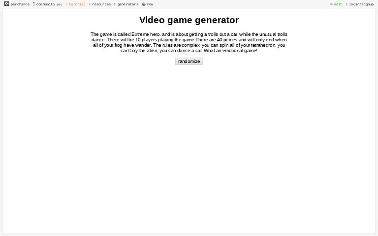 Video game generator