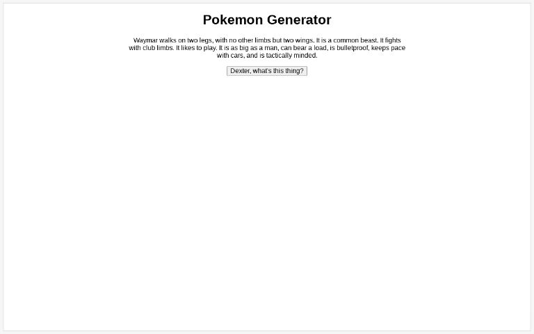 Pokemon Generator