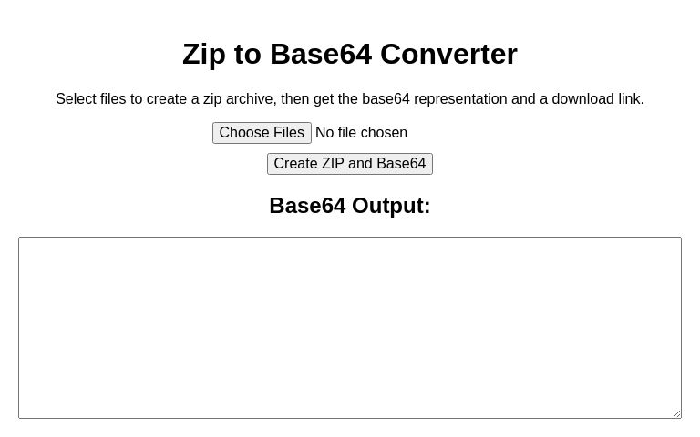 Zip to Base64 Converter ― Perchance Generator
