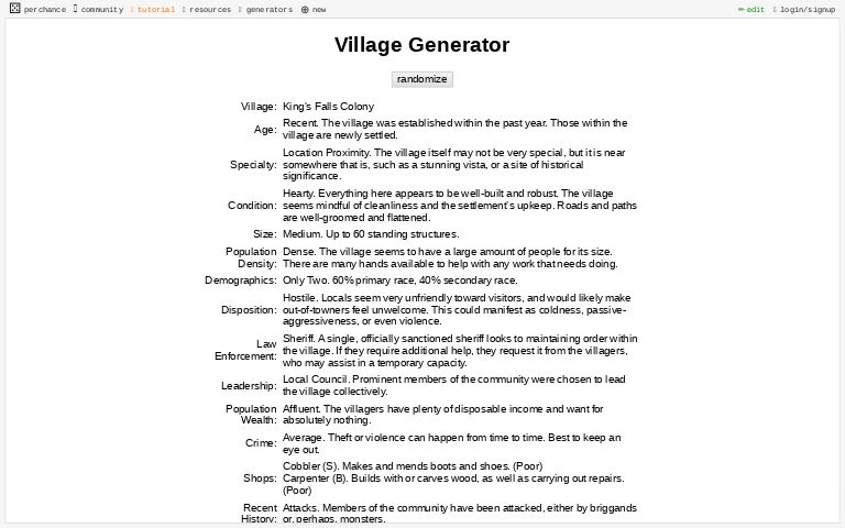 Village Generator