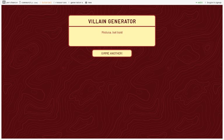 Villain Generator