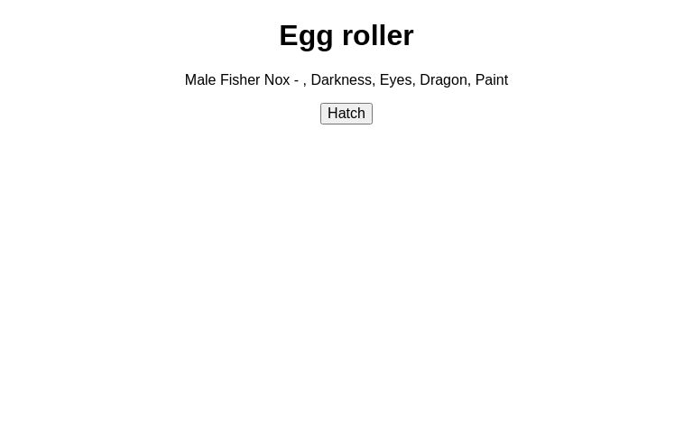 Egg roller ― Perchance Generator