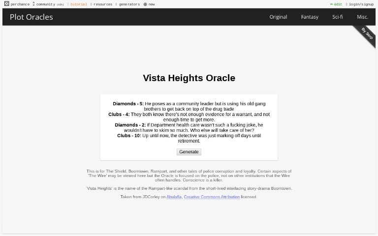 Vista Heights Oracle ― Perchance Generator