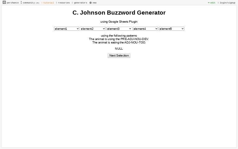 C. Johnson Buzzword Generator