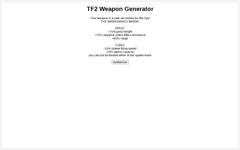 TF2 Weapon Generator