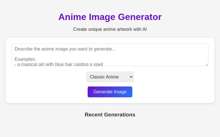 Anime Image Generator