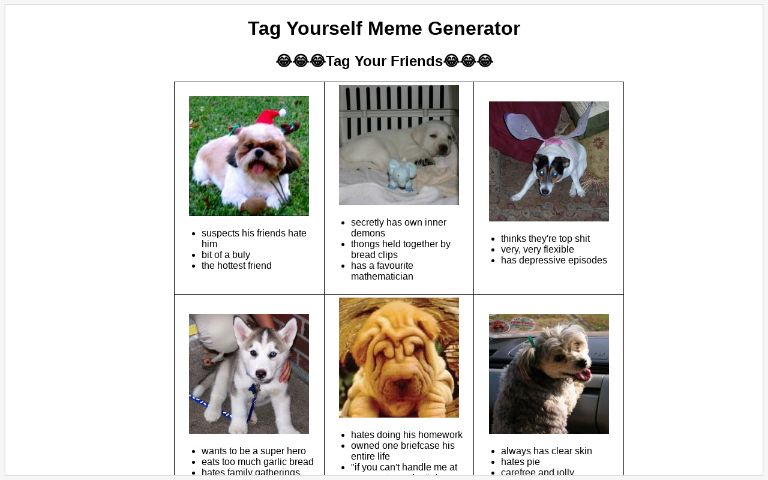 Tag Yourself Meme Generator