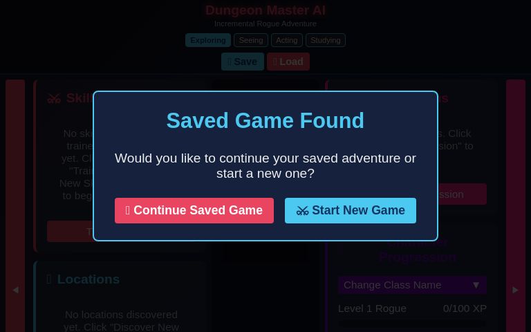 Dungeon Master AI ― Perchance Generator