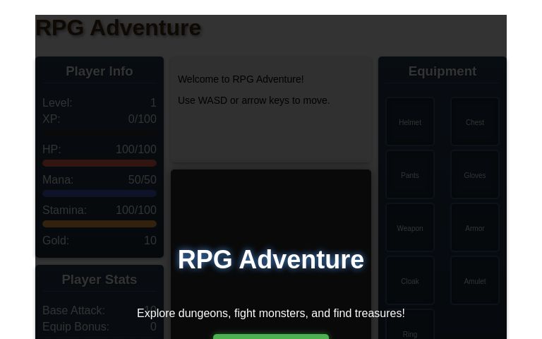 RPG Adventure ― Perchance Generator