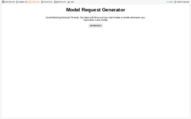 Model Request Generator