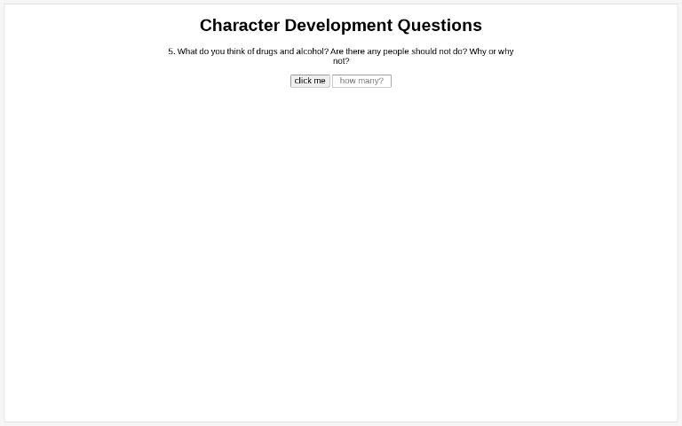 Character Development Questions ― Perchance Generator