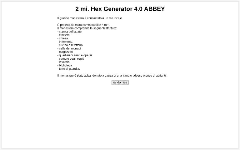 2 mi. Hex Generator 4.0 ABBEY