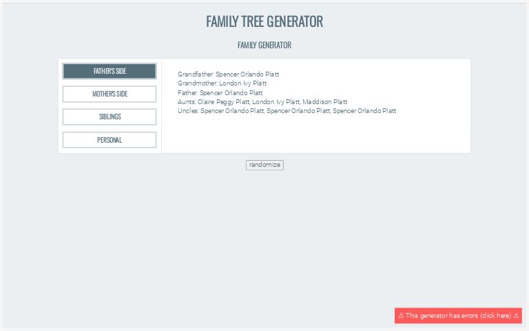 FAMILY TREE GENERATOR