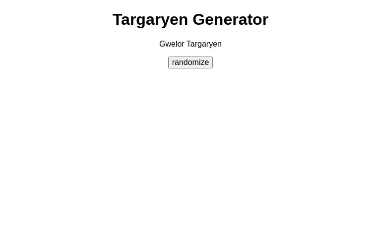 Targaryen Generator