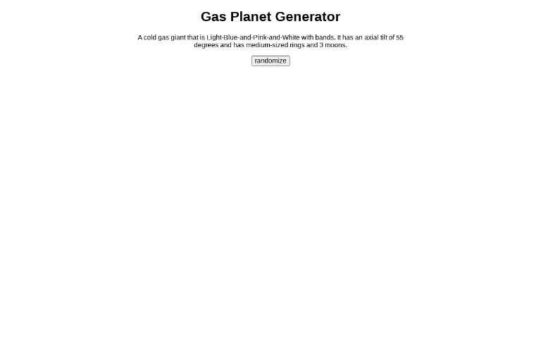 Gas Planet Generator