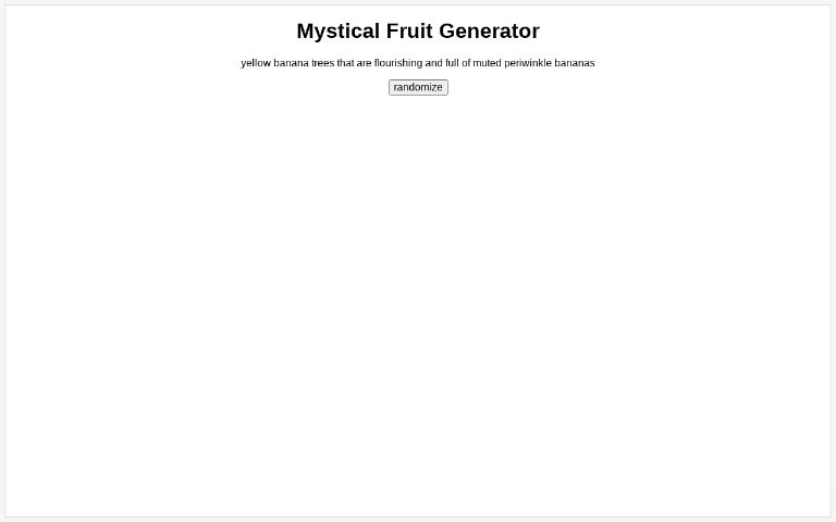 Mystical Fruit Generator