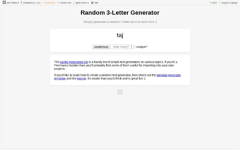 Random 3-Letter Generator