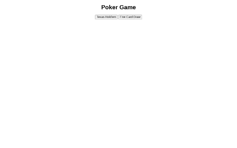 Poker Game ― Perchance Generator