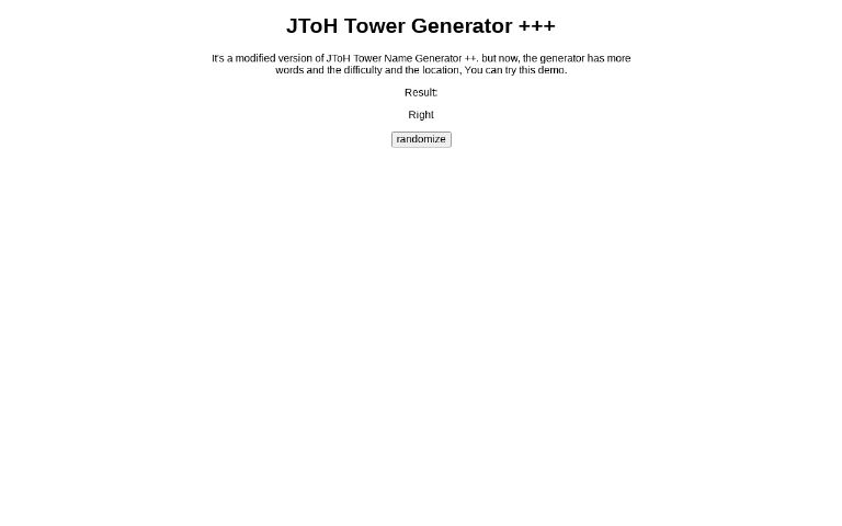 JToH Tower Generator