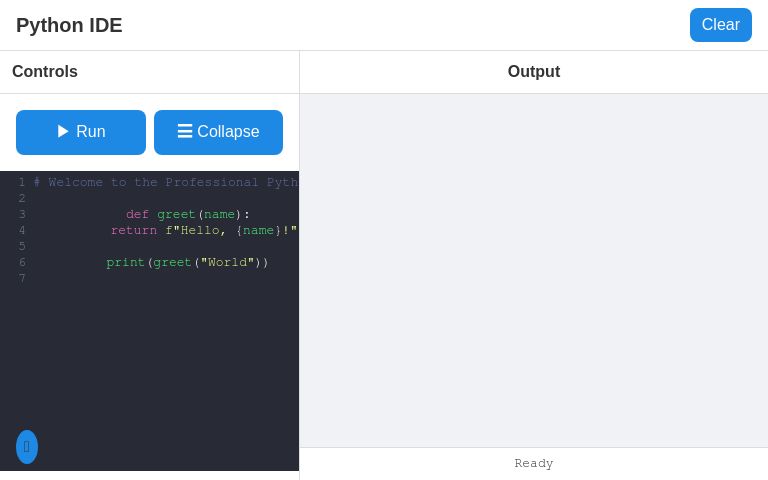 Python IDE ― Perchance Generator